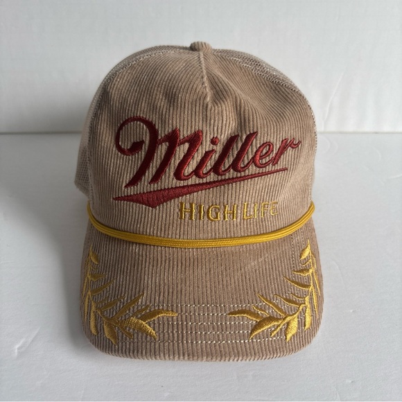 Miller | Accessories | Miller High Life Corduroy Trucker Hat Snapback ...